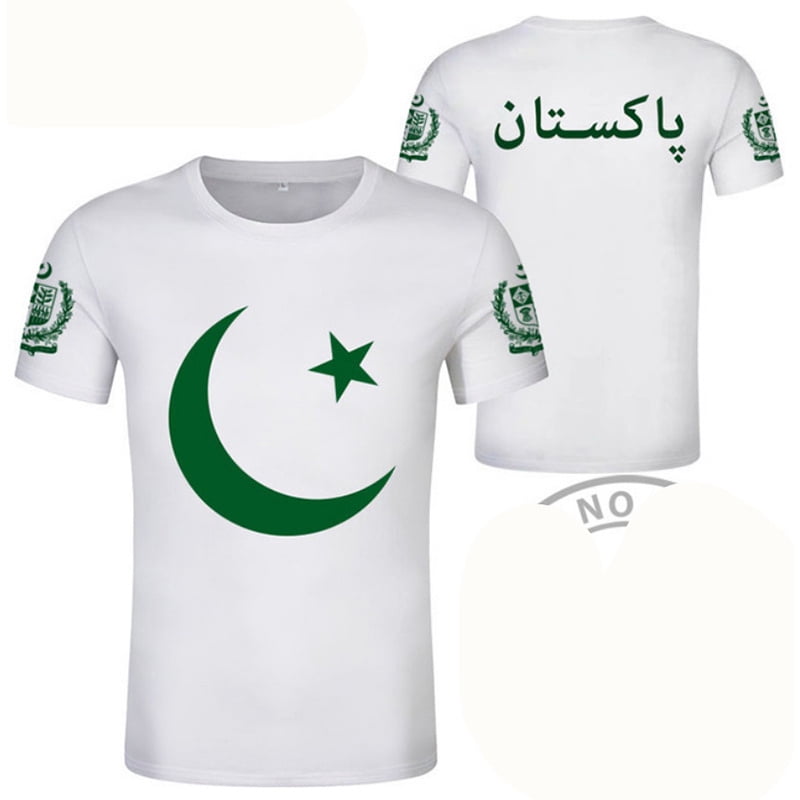 New 3D Pakistan Flag Emblem T Shirt For Men Peace And Love Theme Short ...