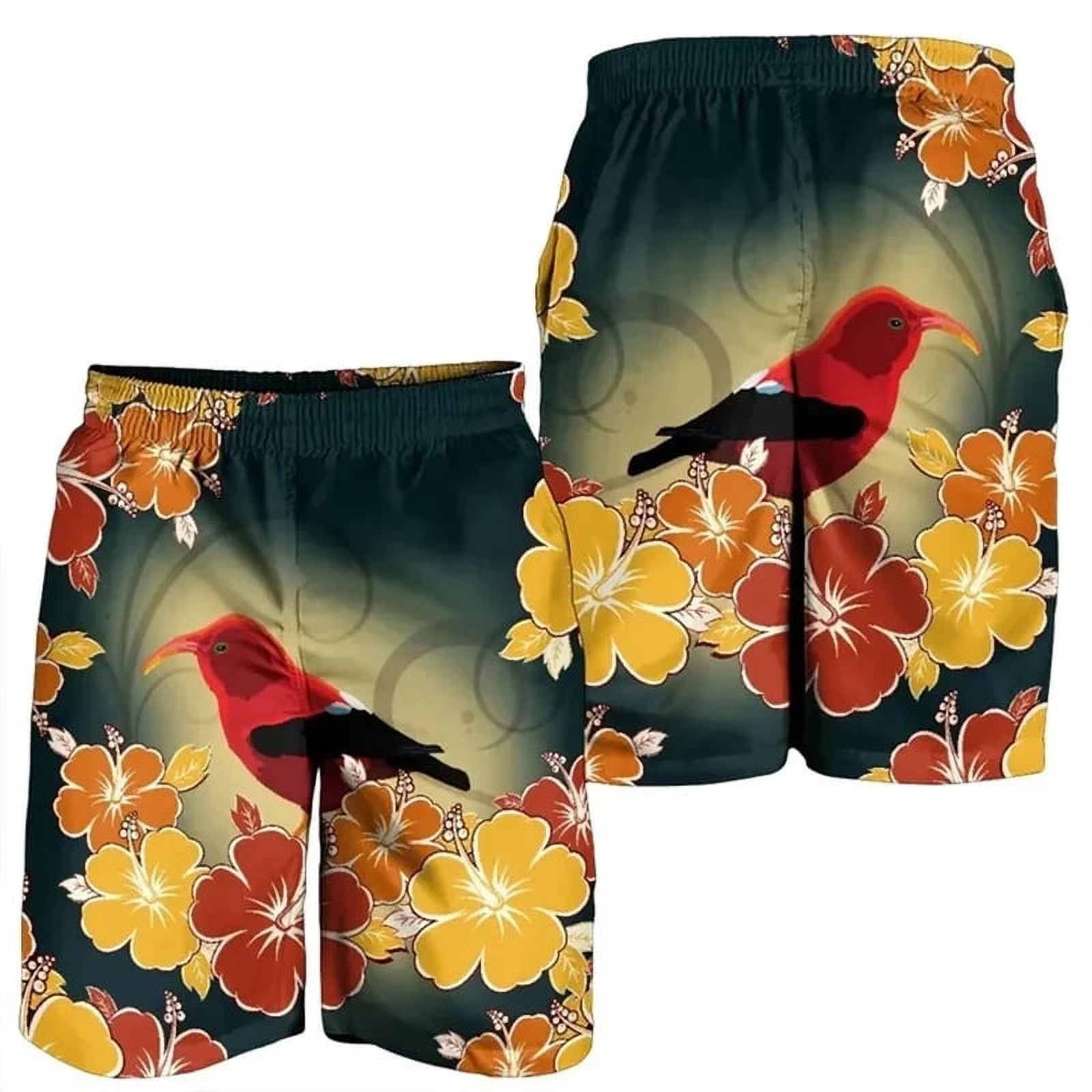 New 3D Print Flower Pattern Hawaiian Men's Short Pants Street Harajuku ...