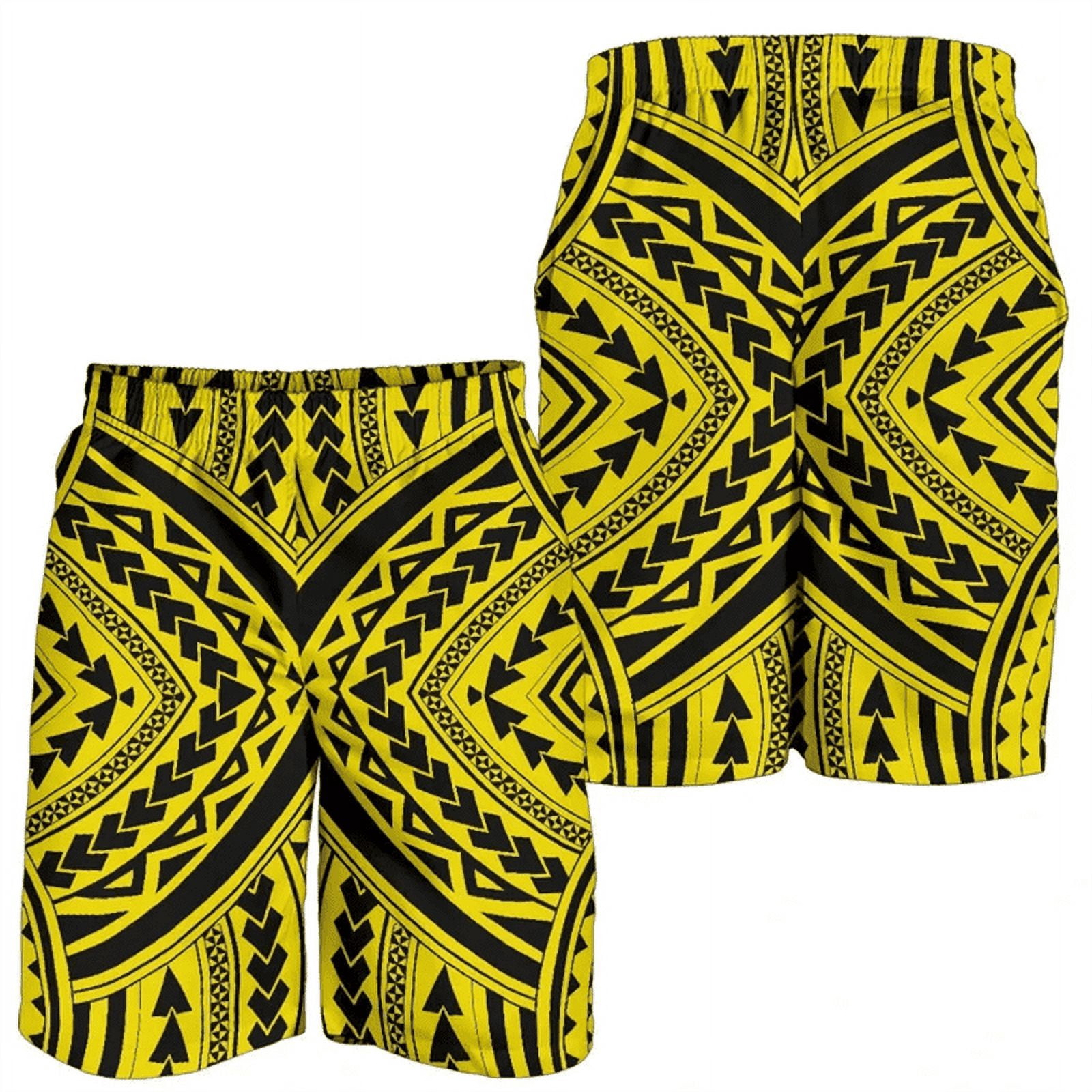 New 3D Printed Polynesian Tribal Turtle Hawaii Shorts Men's Beach ...