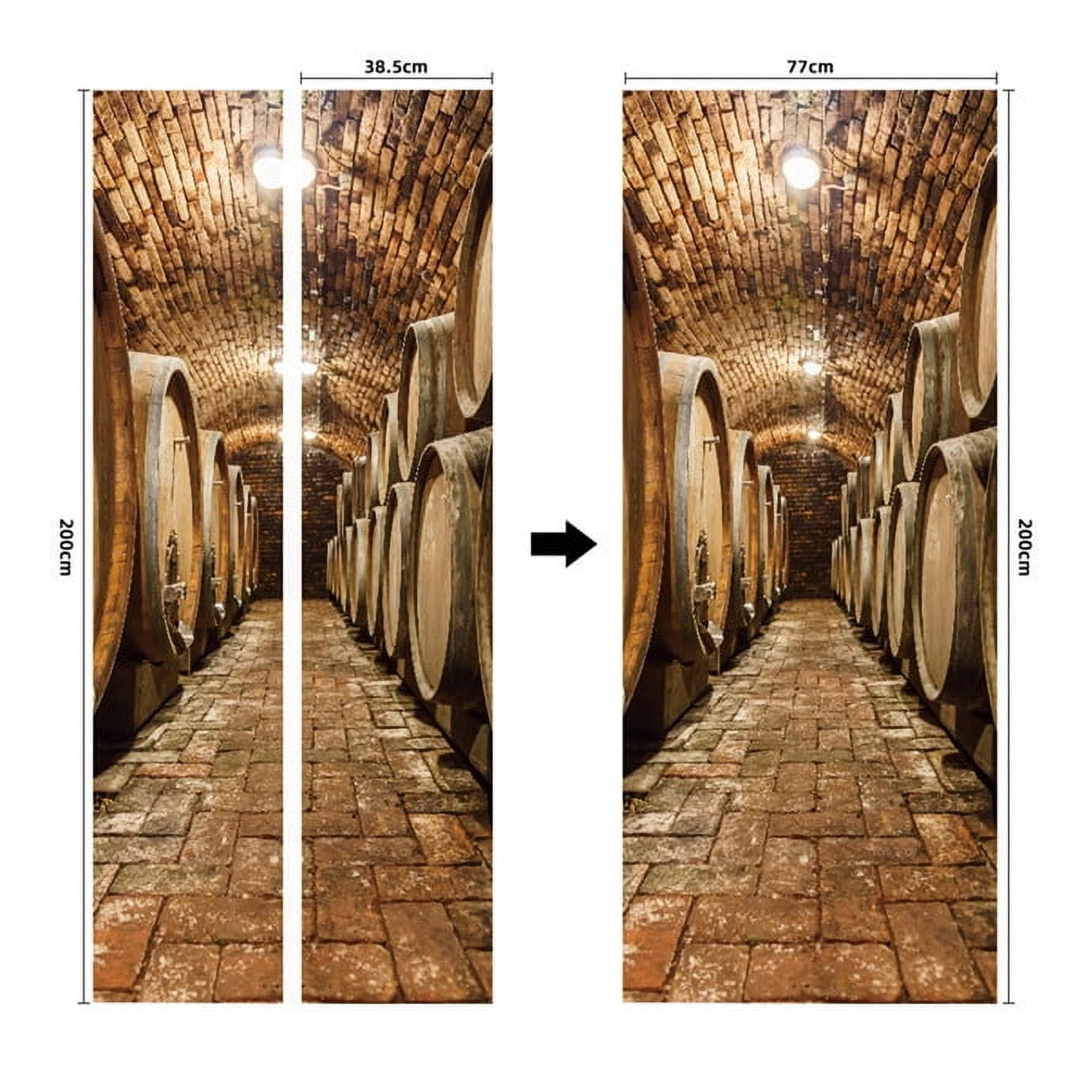 New 3D Wallpaper On the Door Sticker Bedroom Home Design Decoration ...