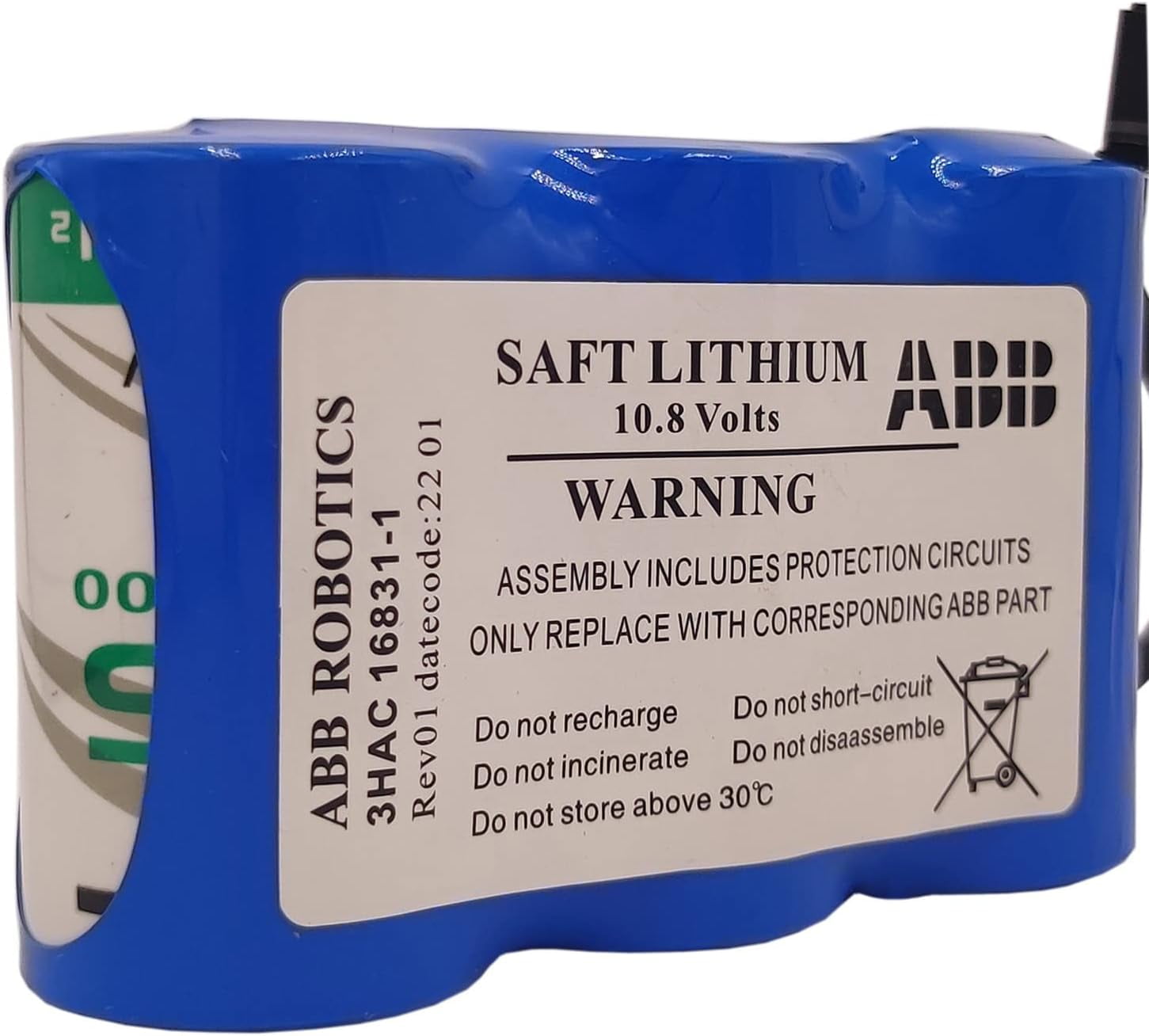 New 3HAC16831-1 17Ah 10.8V 3HAC13150-1 Battery for ABB Robot Controller ...