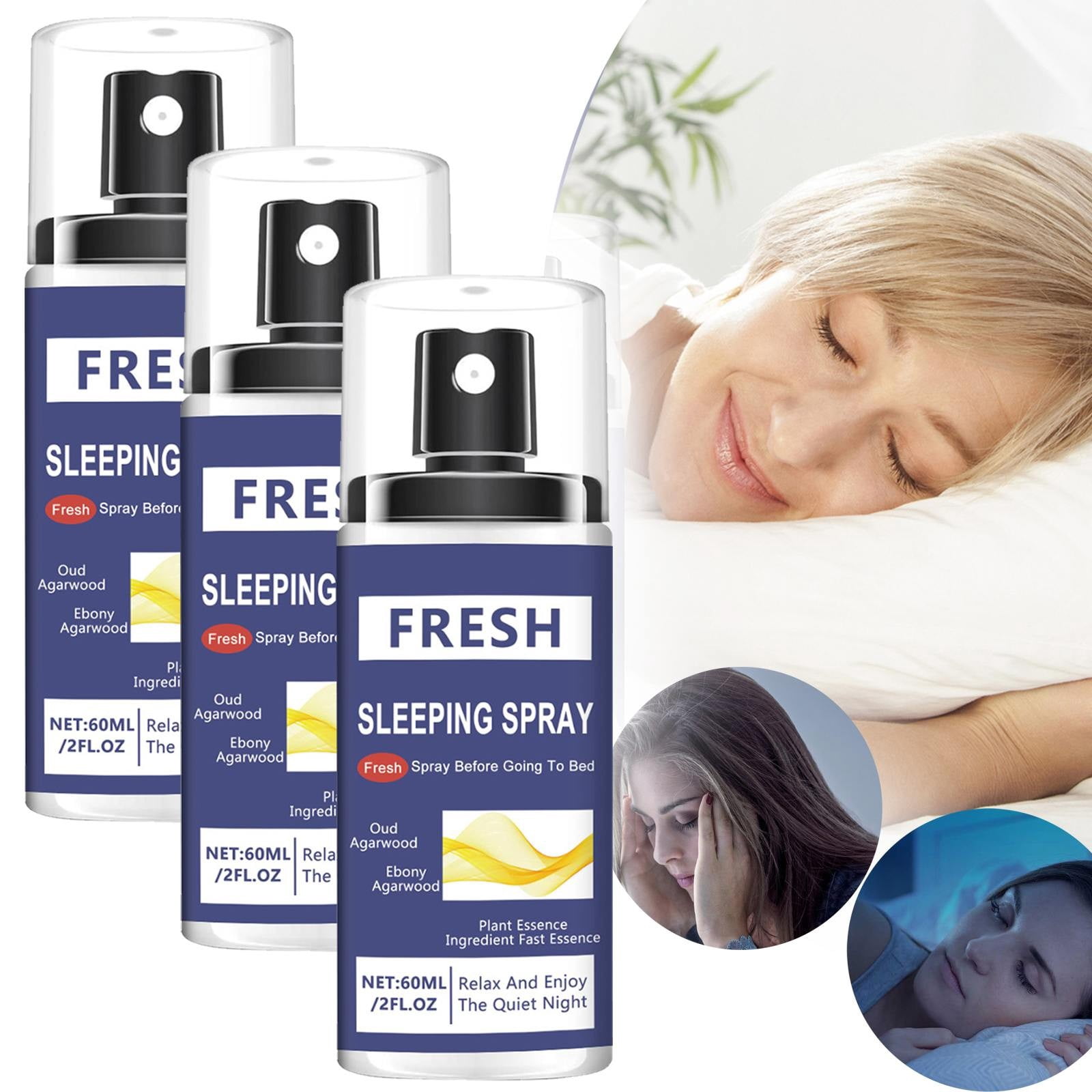 New！ 3pcs Sleep Fast & Longer Oral Absorption Spray Can I Sleep Natural ...