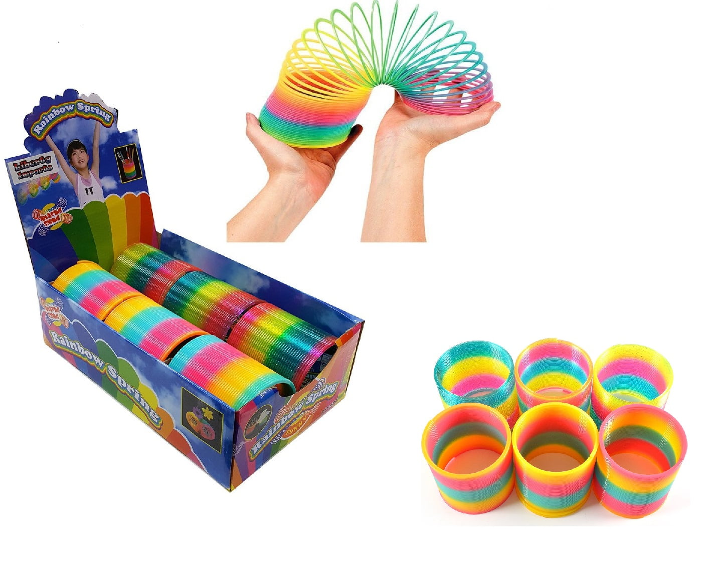 New 4" Giant Magic Rainbow Spring (Set of 6) - Walmart.com
