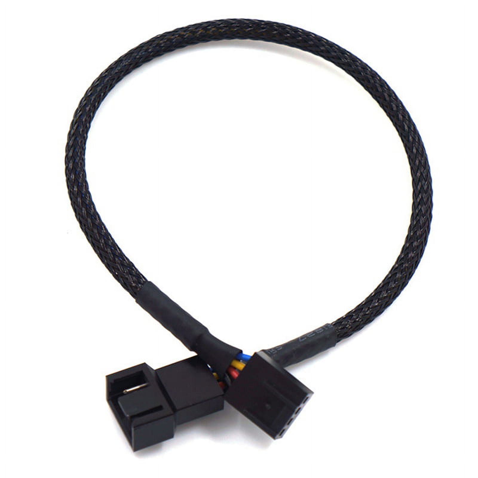New 4 Pin Fan Cable 1 To 4/3/2/1 Ways Splitter Black Sleeved 27cm ...