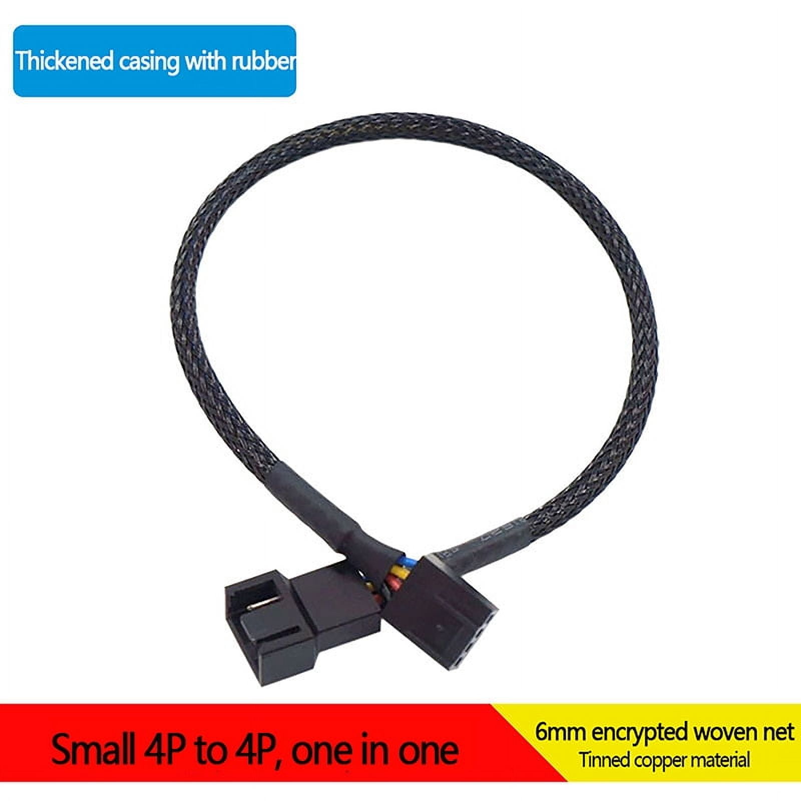 New 4 Pin Pwm Fan Cable 1 To 4/3/2/1 Ways Splitter Black Sleeved 27cm ...