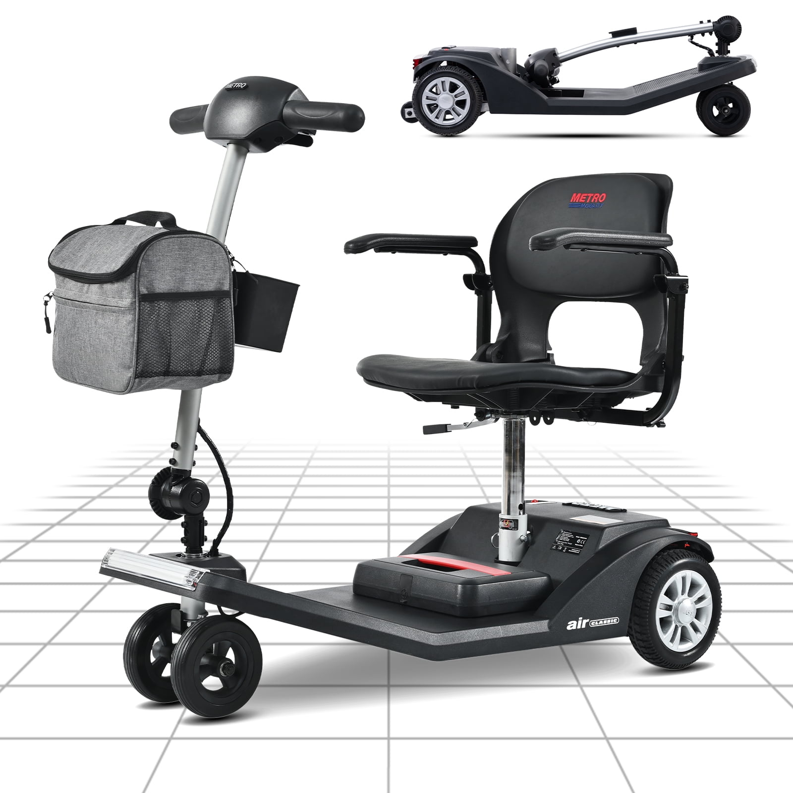 New 4 Wheels Mobility Scooters Detachable Lithium Battery Wheelchair ...