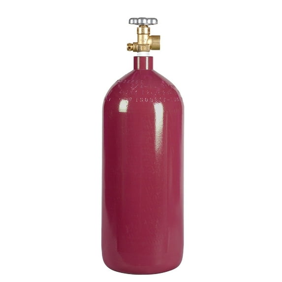 New 40 Cu Ft Steel Helium Cylinder with CGA580 Valve, Refillable Gas ...