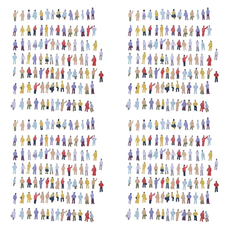 New 400pcs Painted Model Train People Figures Scale N (1 to 150 ...