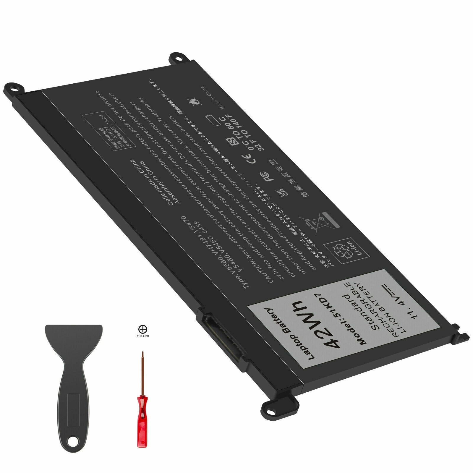 New 42WH Y07HK 51KD7 Laptop Battery DELL Chromebook 11 3180 3189 FY8XM ...