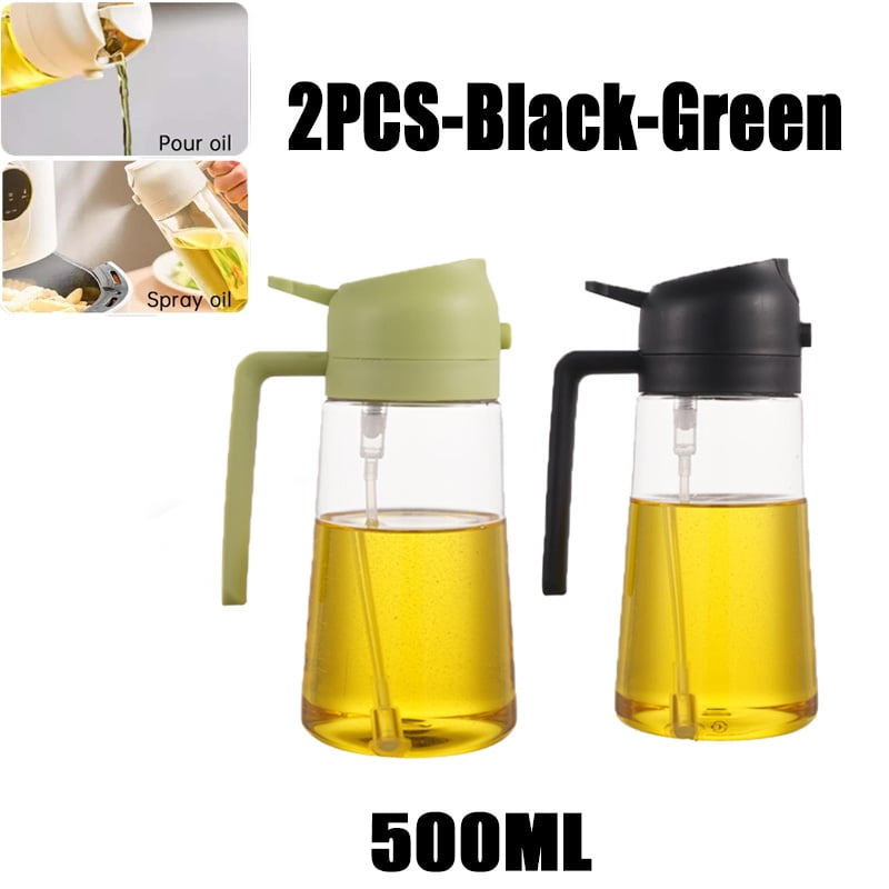 New 470ml Oil Spray Pot 2-in-1 Plastic Household Kitchen Oil Bottle ...