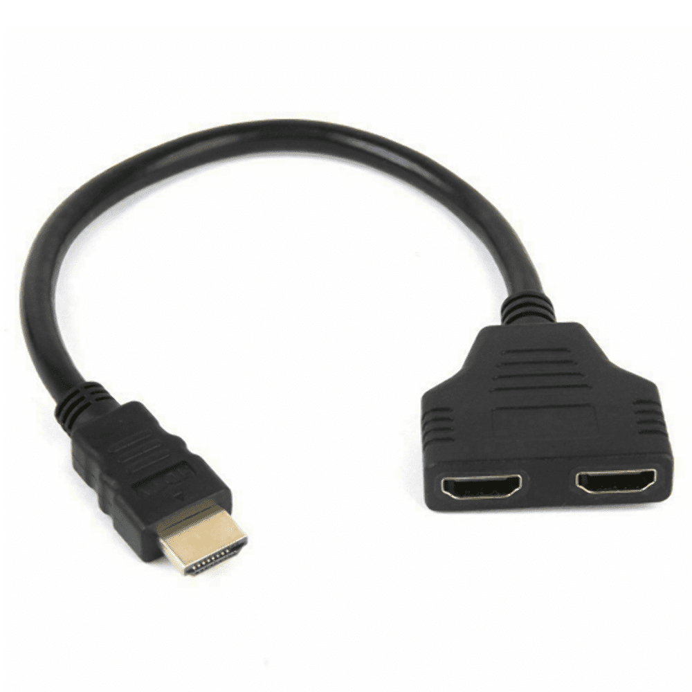 New 4K HDMI Cable Splitter Adapter 2.0 Converter 1 In 2 Out 1 Male to 2 ...