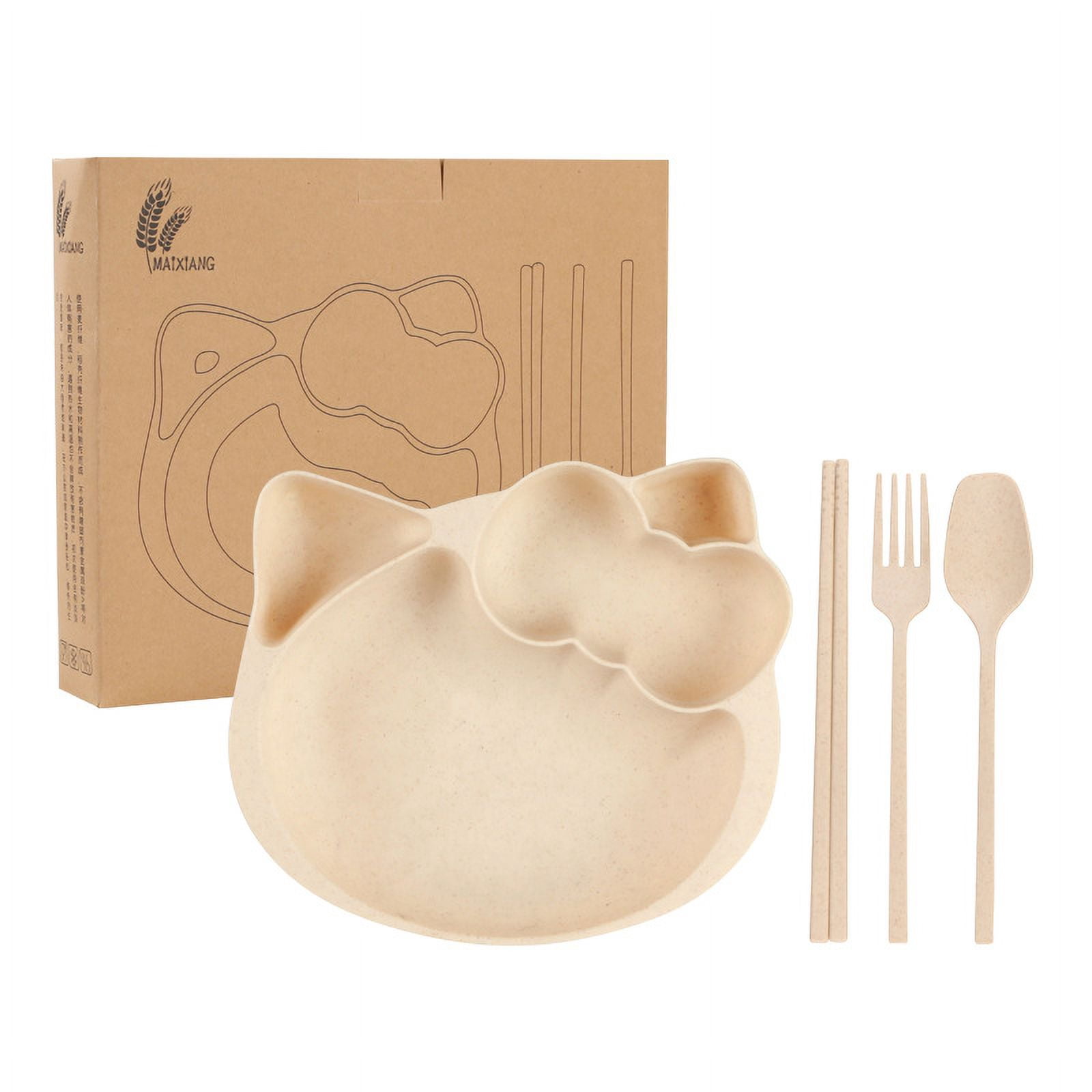 New 4Pcs/Set Practical Hello Kitty Plate Cartoon Fruit Plate Safe ...