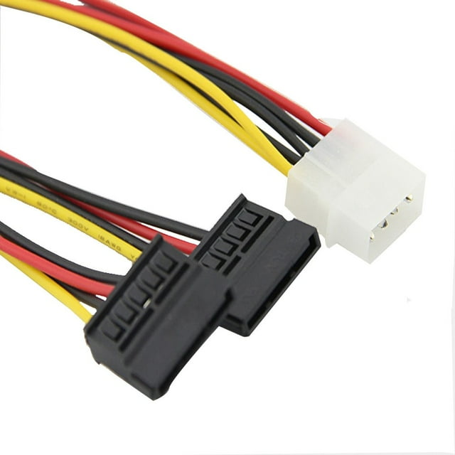 New 4Pin IDE Molex to 2 Serial ATA SATA Y Splitter Hard Drive Power ...