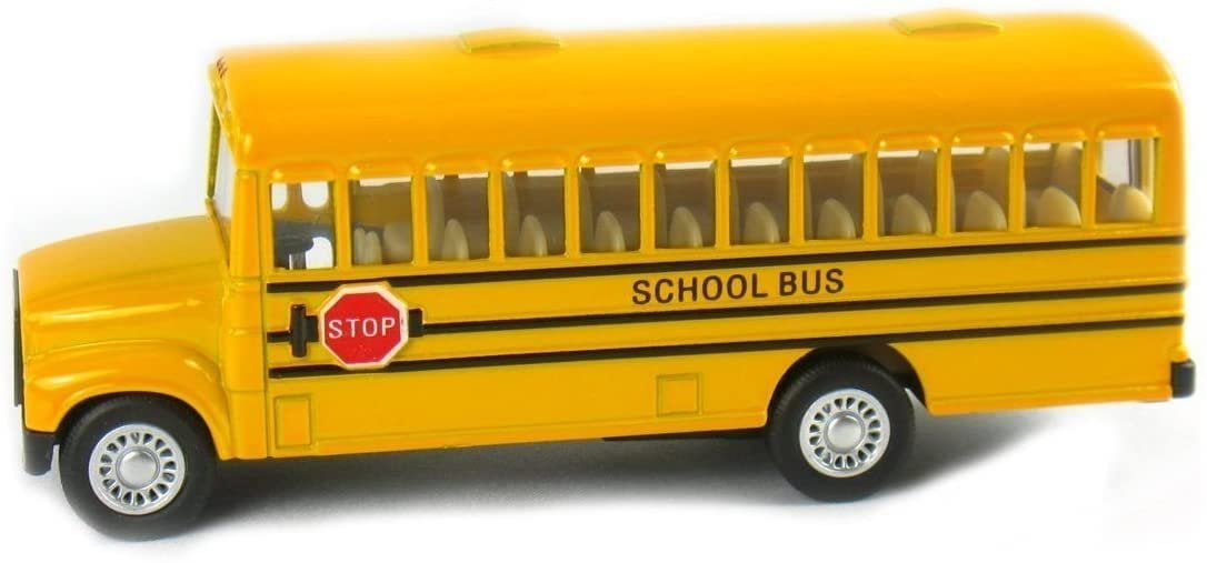 New 5" KINSMART KINSFUN DISPLAY - YELLOW SCHOOL BUS Diecast Model Car ...