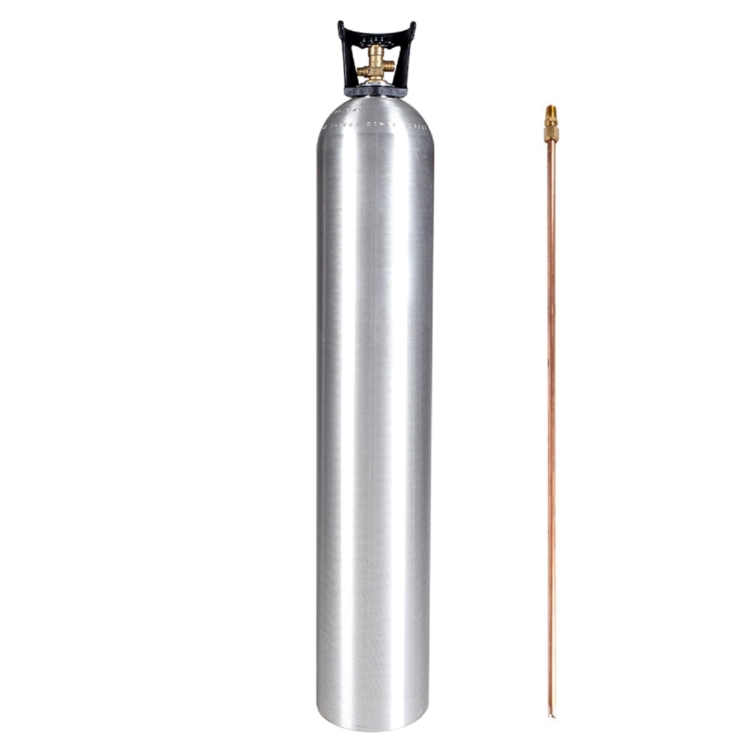 New 50 lb. Aluminum CO2 Cylinder CGA320 with Siphon Tube and Handle DOT ...