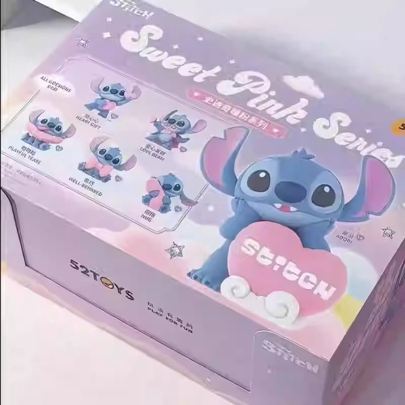 New 52toys Stisch Sweet Pink Series Blind Box Action Figurines Trendy ...
