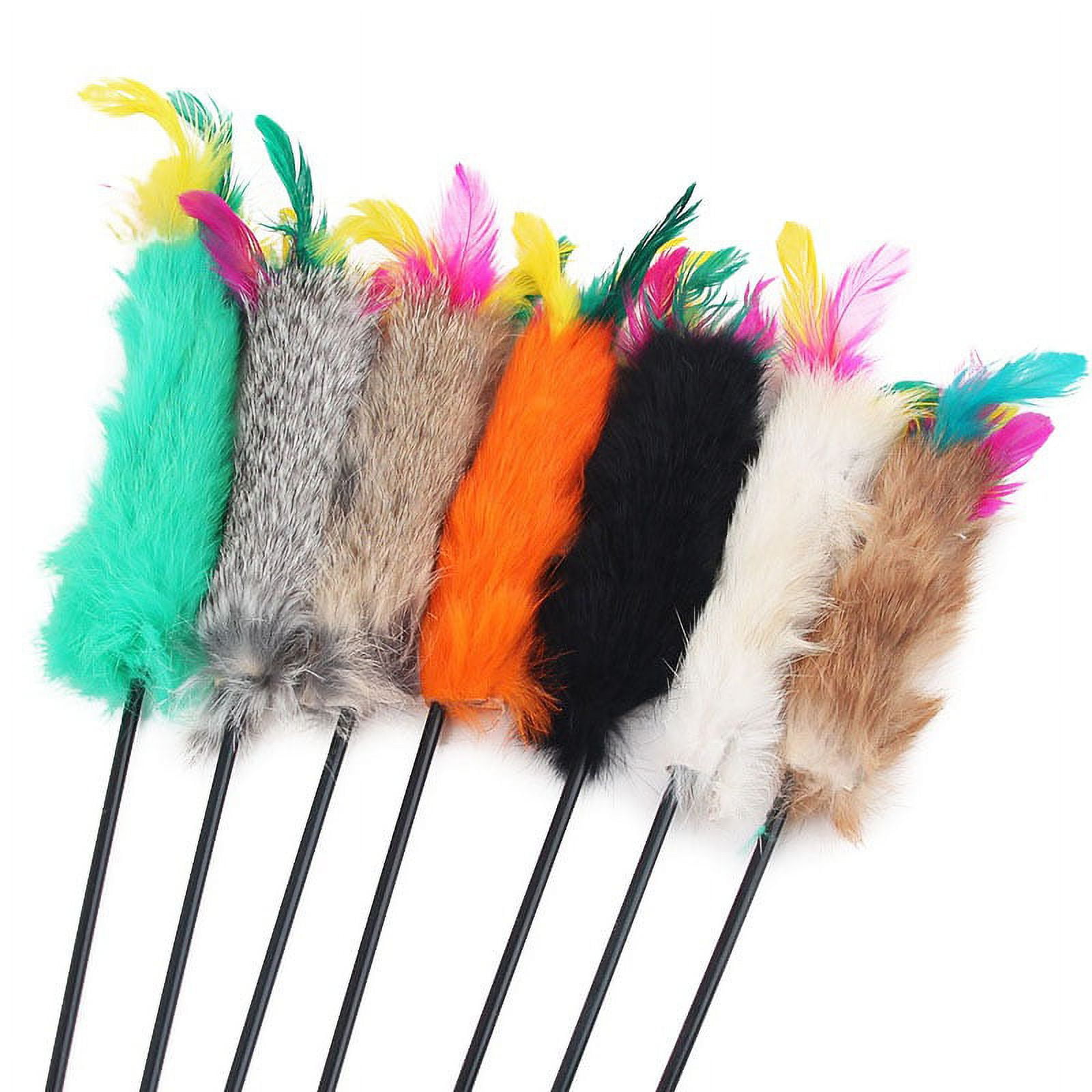 New 55cm Fun Pets Stick Toys Cats Toys Feather Wand Rod For Cat Catcher ...