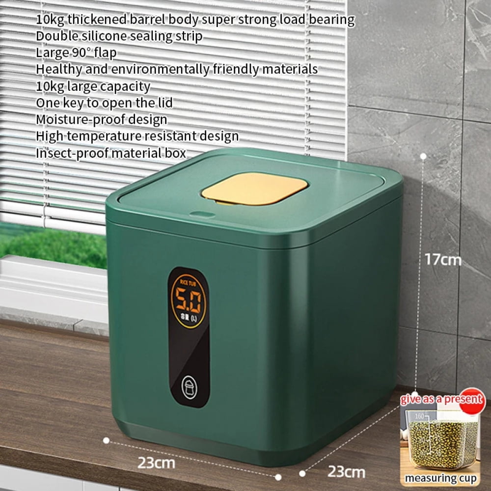 New 5KG Modern and Fresh Design Plastic Rice Storage Box Insect Proof ...