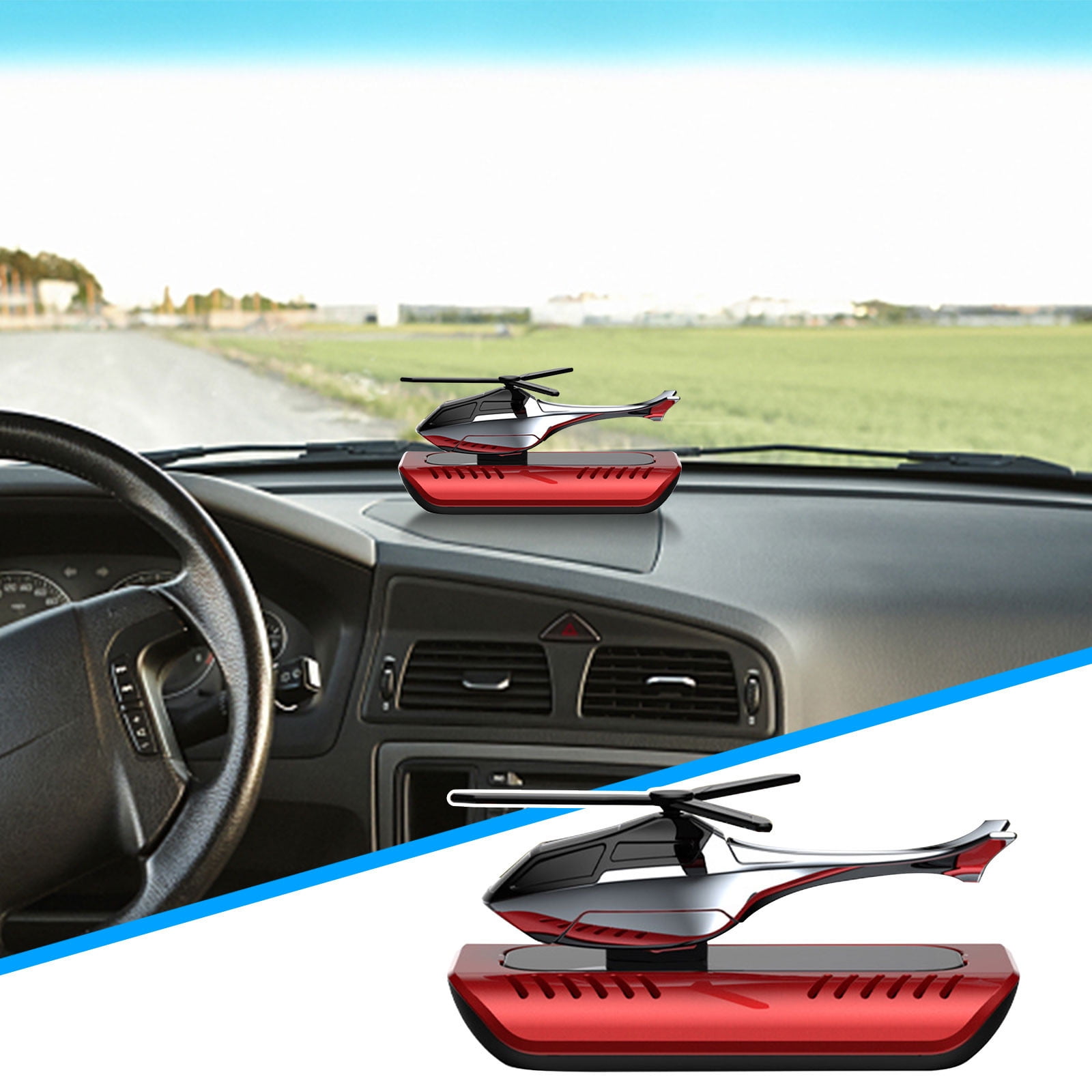 New! 5ml Perfume Car Mounted Aromatherapy Solar Powered Airplane ...