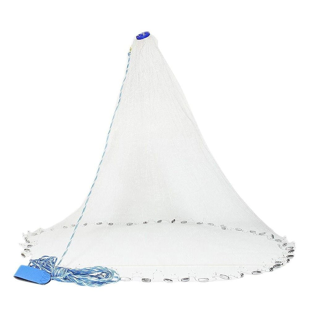 New 6/8/10/12/16FT Net Bait Fish Mesh Fishing Cast Fishing Net Hand ...