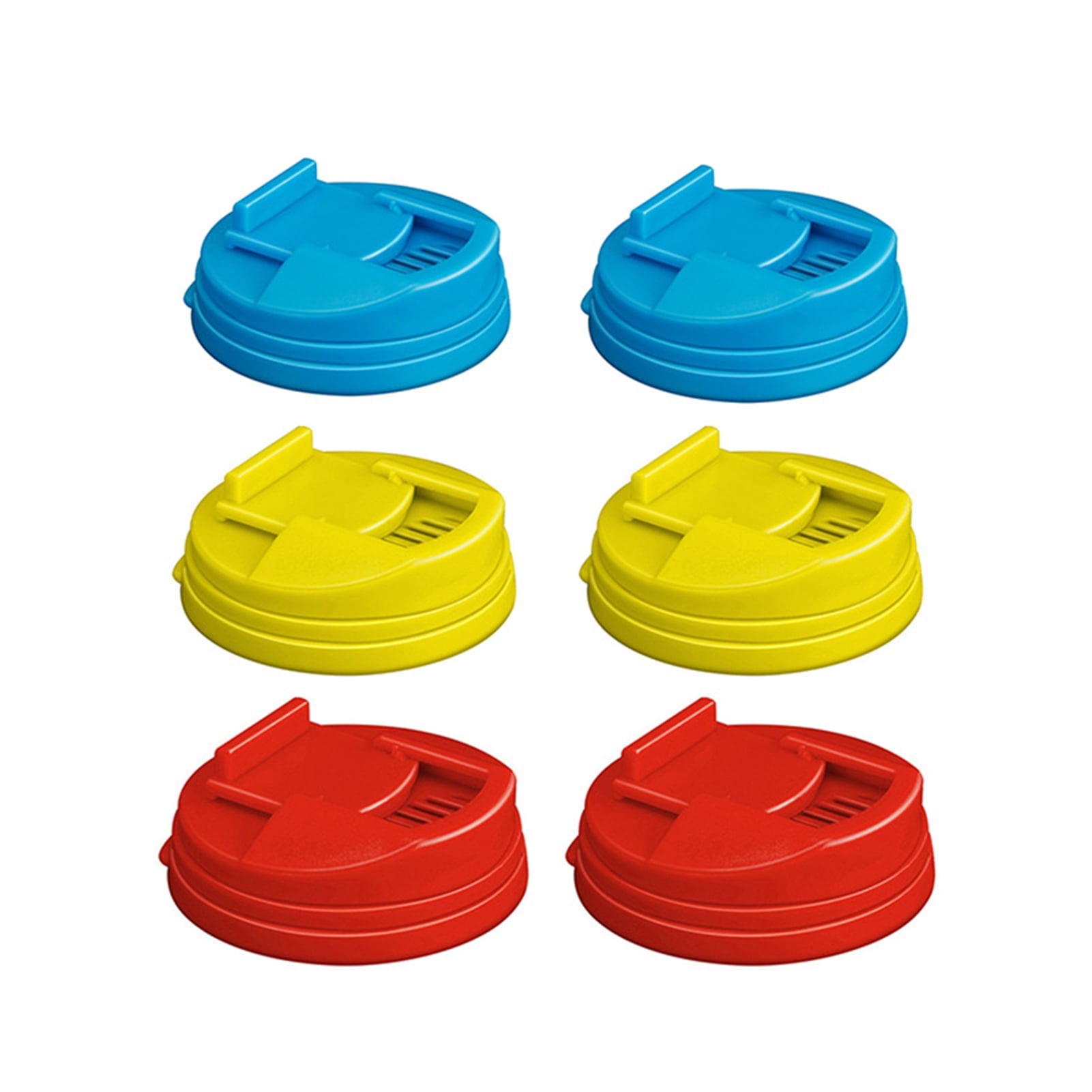 New 6 Pcs Anti-Leak Beverage Can Cover Cap Reusable Soda Can Lids In 3 ...