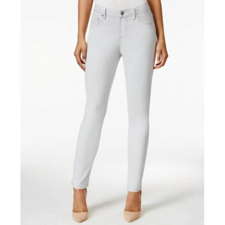 New 6236-1 Earl Jean Womens Gray Slit Knee Colored Wash New 6236-1 Earl Jean Womens Gray Slit Knee Colored Wash