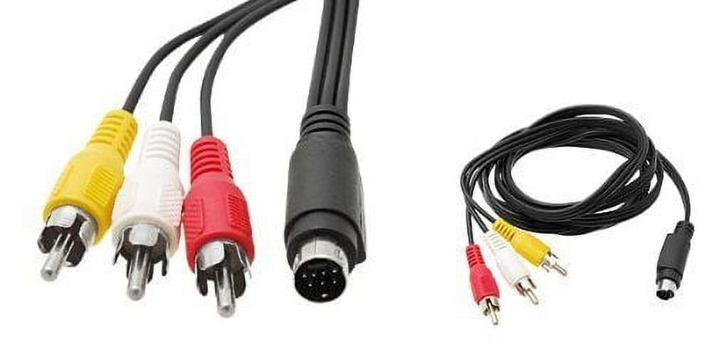 7 Pin S-Video to 3 RCA Male AV TV Adapter Cable with Connection ...