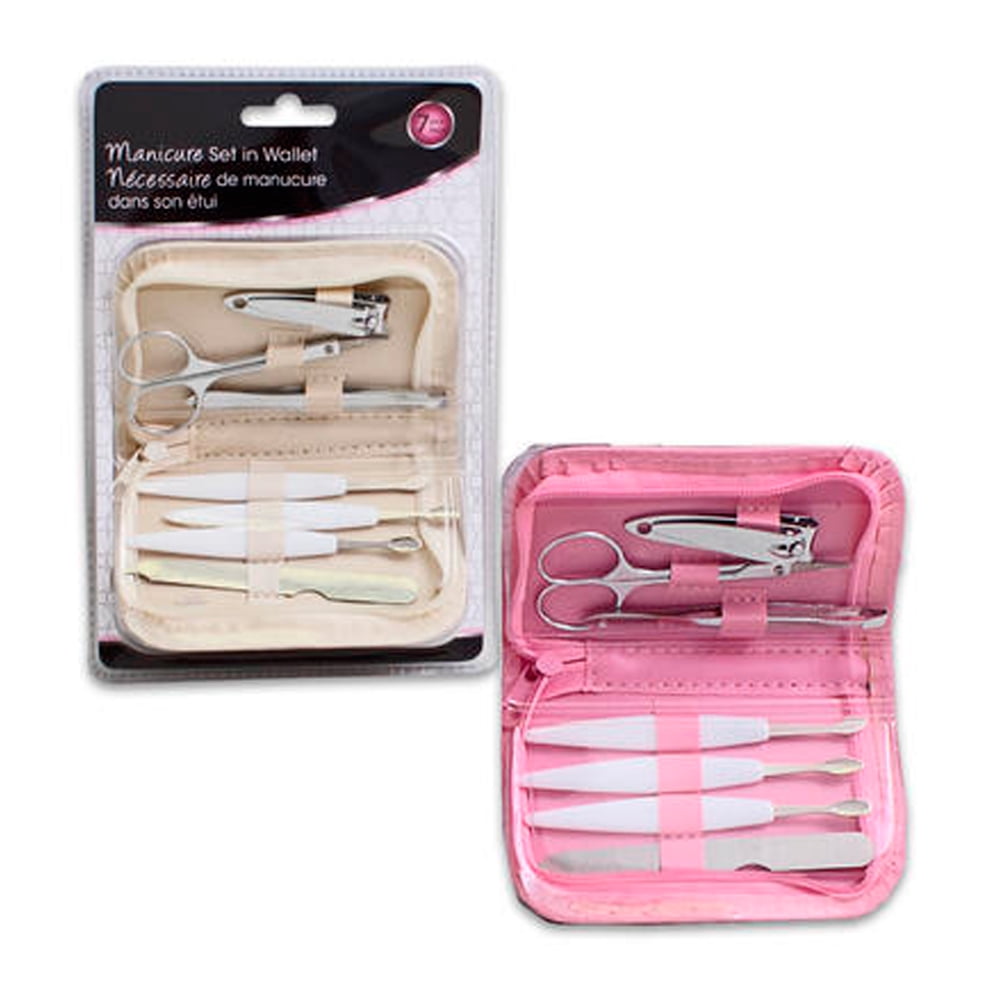New 7 Pc Pedicure Manicure Set Nail Clipper Cleaner Beauty Kit Case ...