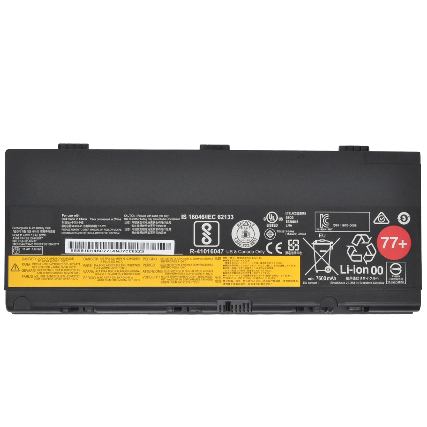 New 77+ 11.25V/11.4V 90Wh 77++ Laptop Battery for Lenovo Thinkpad P50 ...