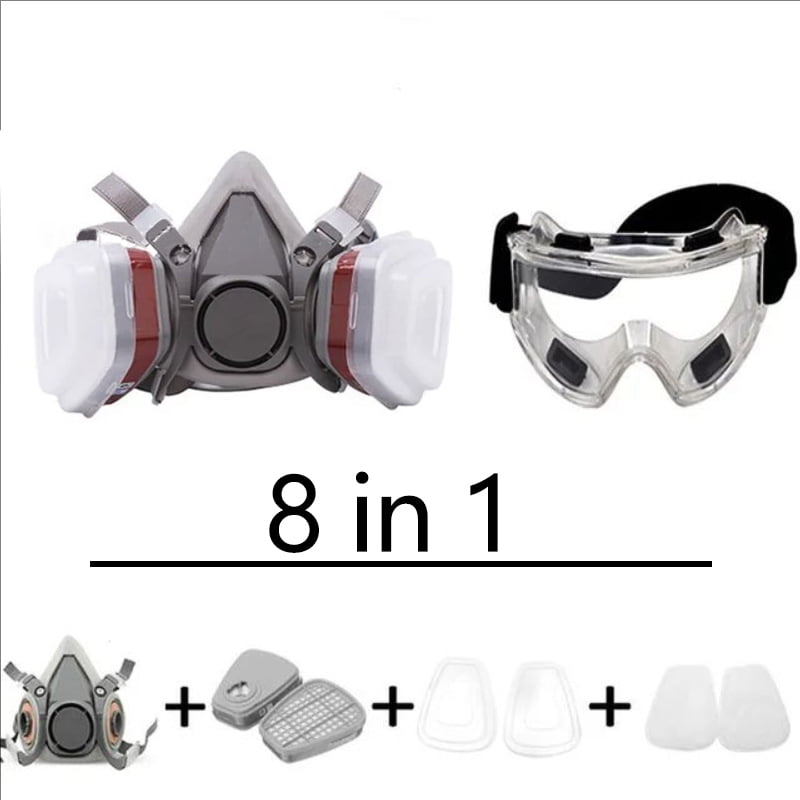 New 7in1/16in1 6200 Dust Gas Respirator Half Face Dust Mask For ...
