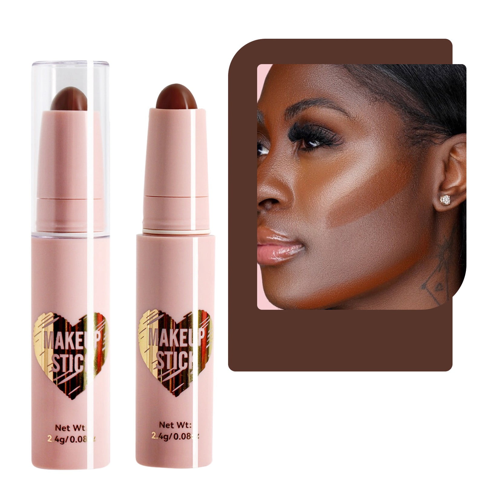 New！ 8 Color Highlighter Pen Pearlescent Brightens and Fits The Face with Shadow Stick 2.4g ...