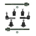 New 8 Pc Lower Upper Ball Joints + Inner Outer Tie Rod Ends Suspension ...