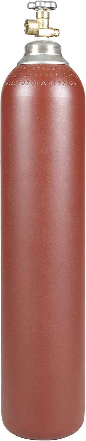 New 80 cu ft Steel Inert Gas Cylinder with CGA580 Valve for Helium, Nitrogen, Argon, CO2 or ...