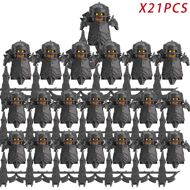 New 8pcs/lot MOC Uruk-hai Orc Army Group Orcus Figures Model Building ...
