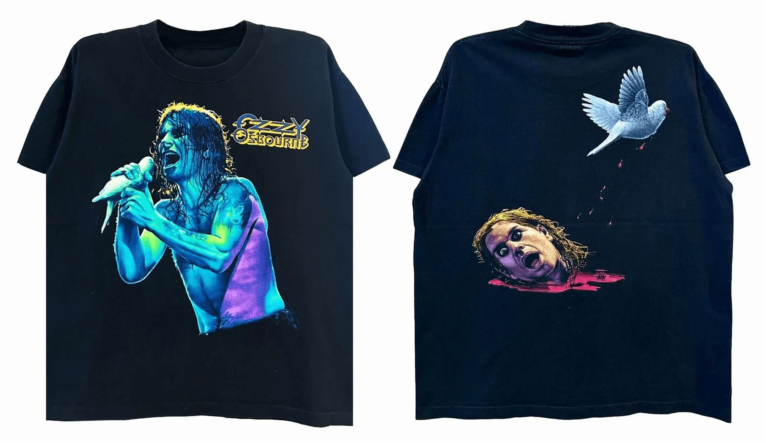 New 90S Ozzy Osbourne Doves Revenge T-Shirt Black Sabbath Metal Reprint ...