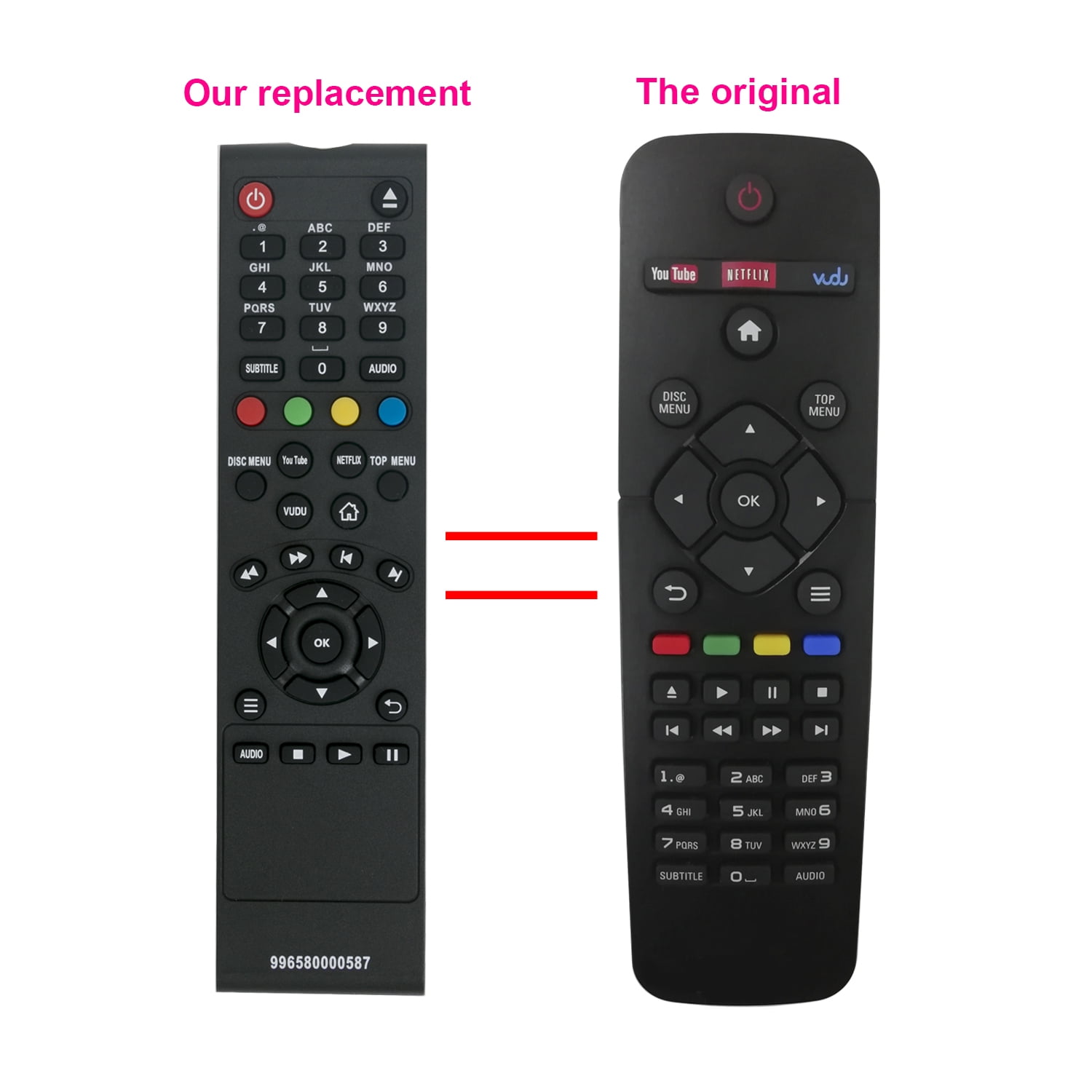 New 996580000587 Remote control for Philips BDP2205/F7 BDP2385 BDP2285 ...