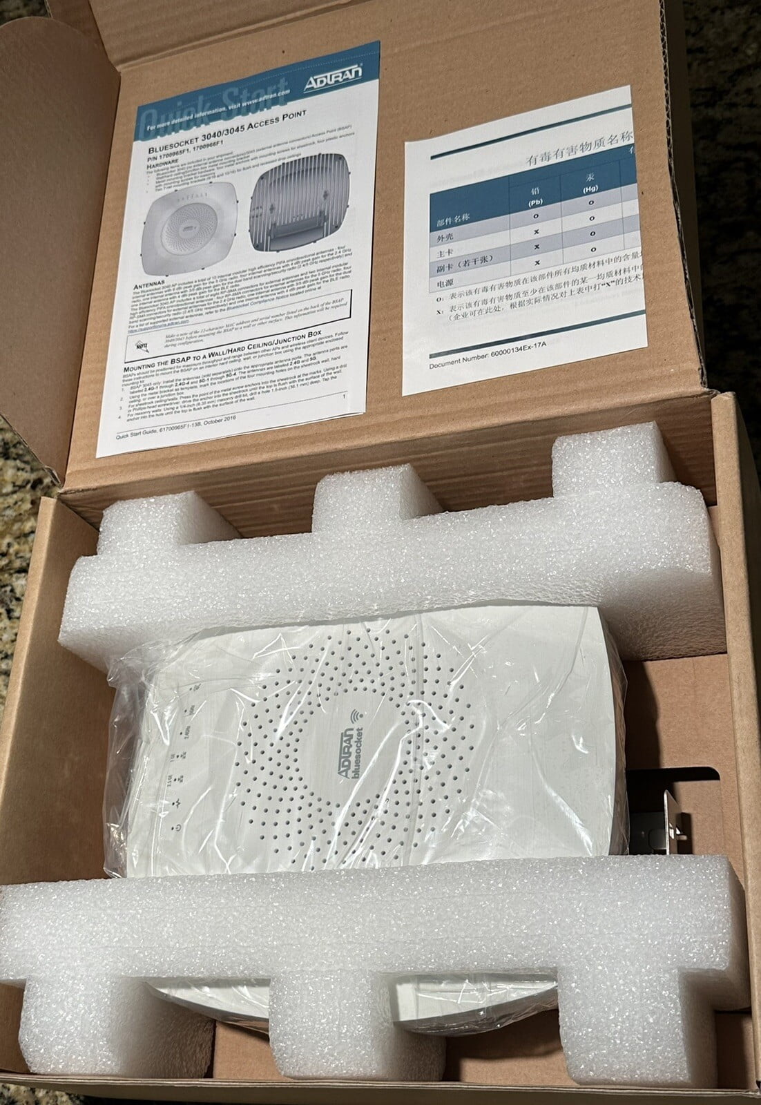 New ADTRAN Bluesocket BSAP 3040 / 1700965F1 Access Point PoE 802.11 ...