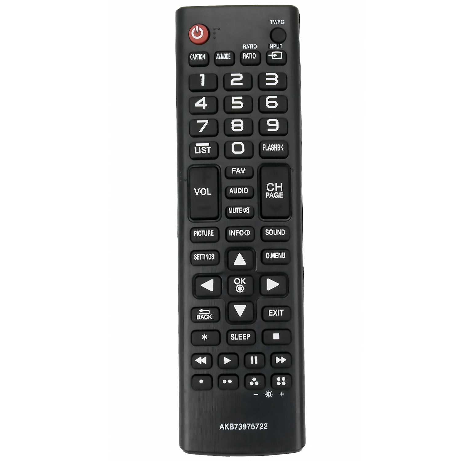 New AKB73975722 Replaced Remote Control fit for LG TV 22LB4510 24LB4510 ...