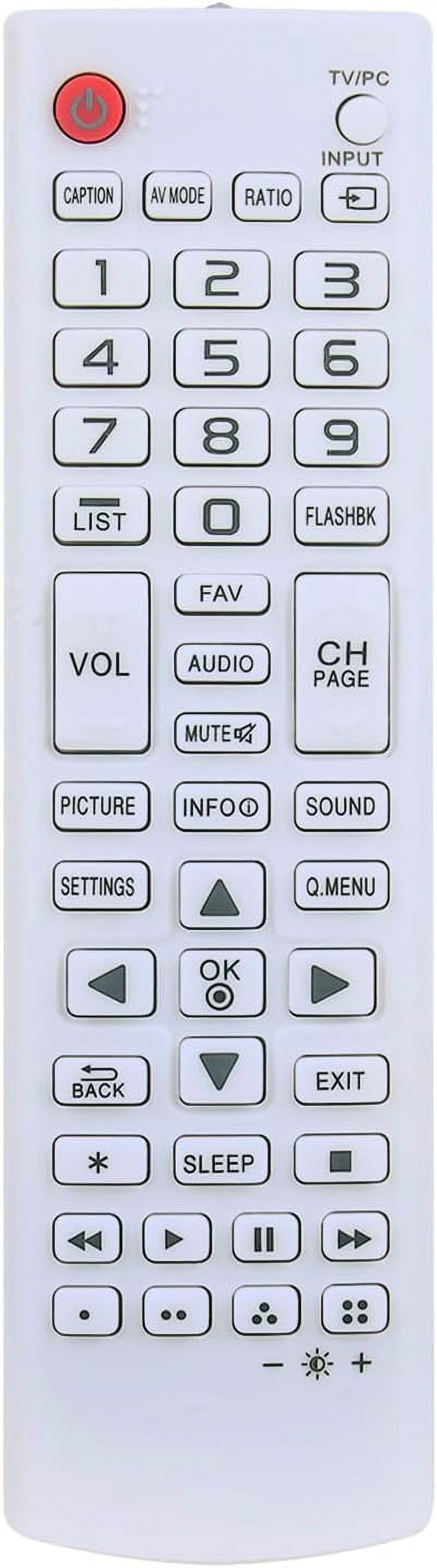 New AKB74475462 Replaced Remote Control Fit for LG TV 24LB451B 24LF452B ...