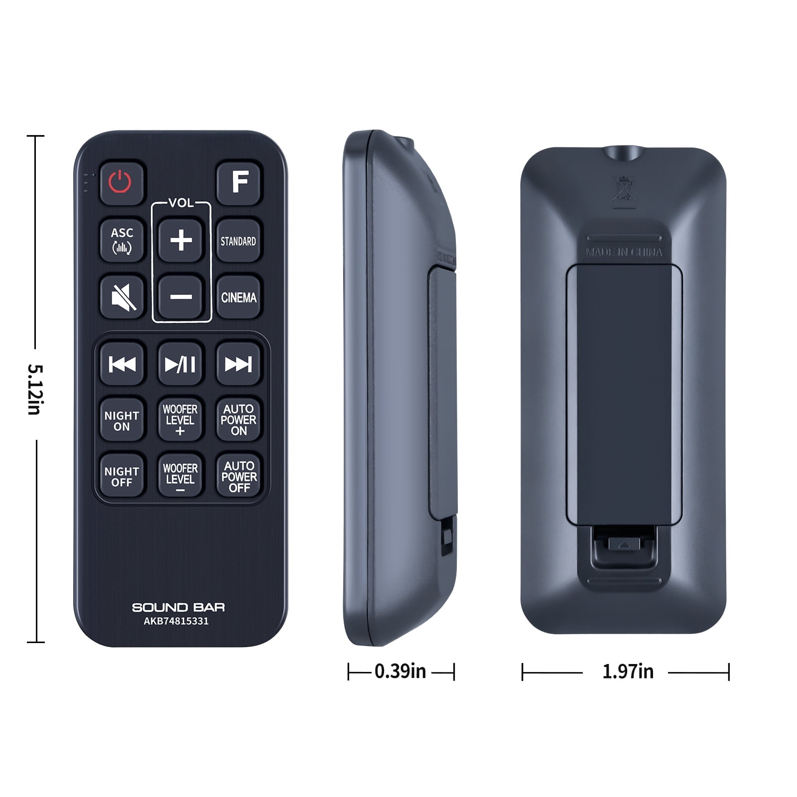 New AKB74815331 Replacement Remote Control For LG Sound Bar SH2 SH3K ...