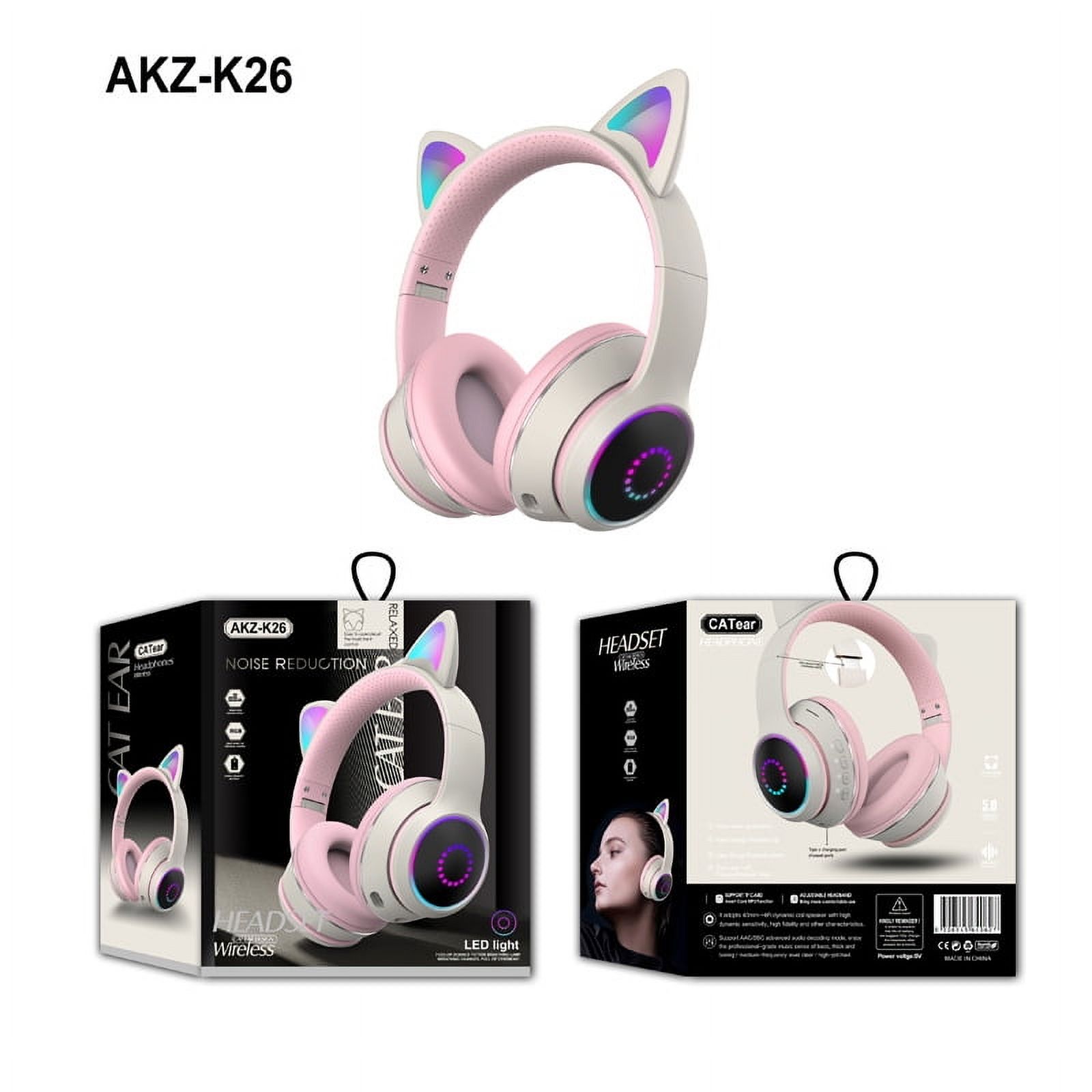 New AKZ-K26 wireless luminous Bluetooth headset head-mounted wireless headset active noise ...