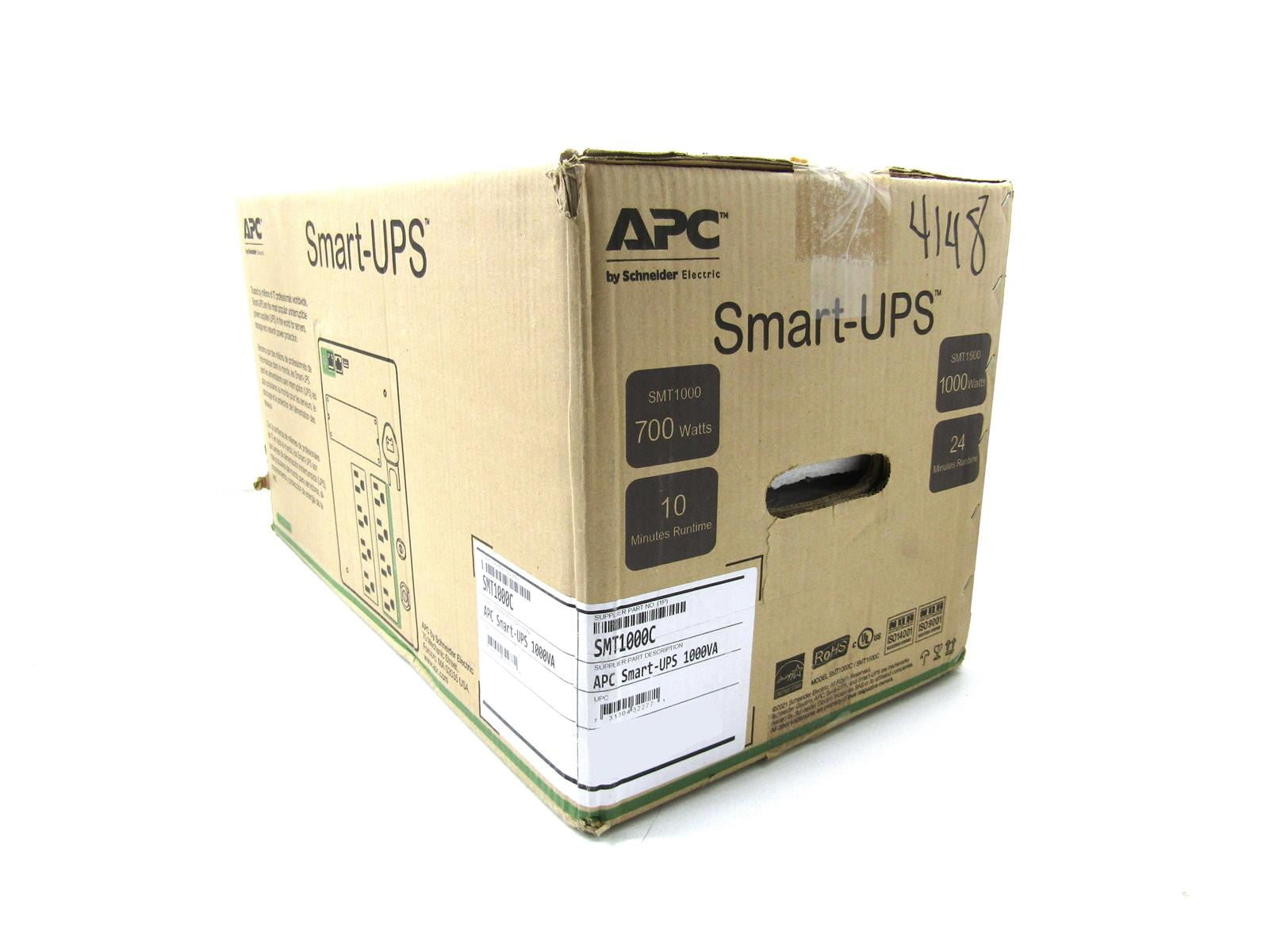 New APC SMT1000C Smart-UPS 1000 Battery Backup | Output Watts 700W ...
