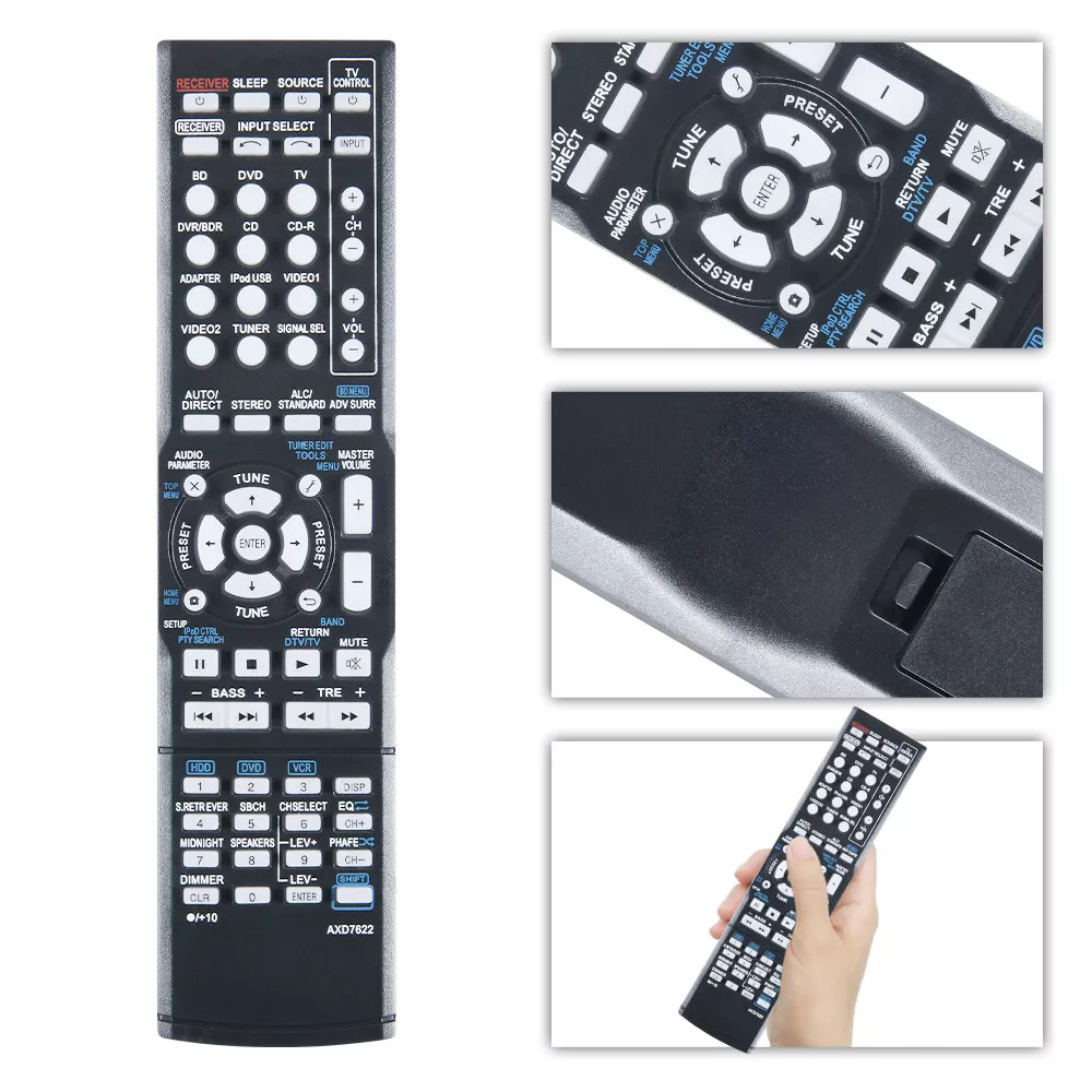 New AXD7622 Replacement Remote Control For Pioneer Audio Video AV Receiver VSX-821 VSX-821-K VSX ...