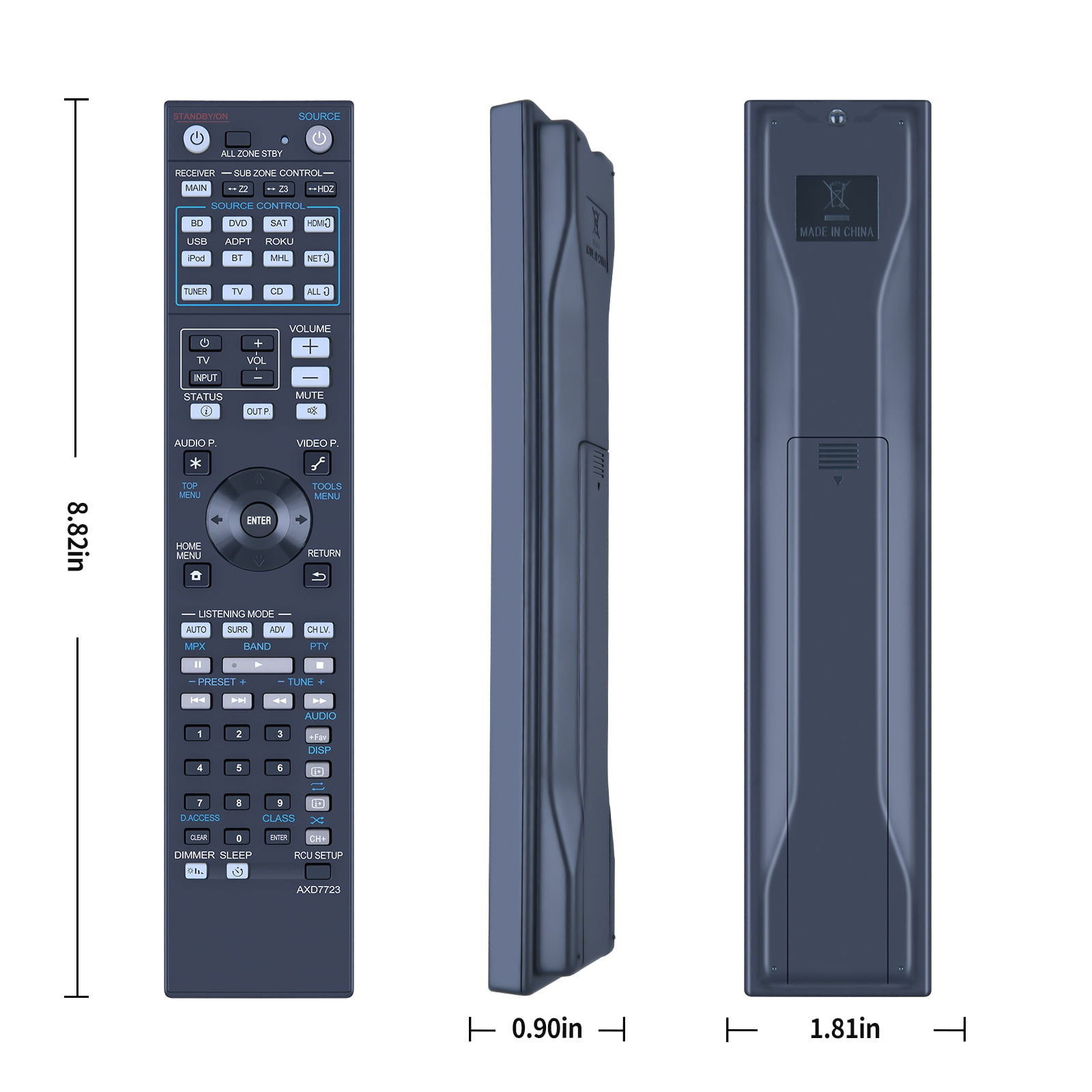 New AXD7723 Remote Control For Pioneer Elite Home Theater Receiver SC ...