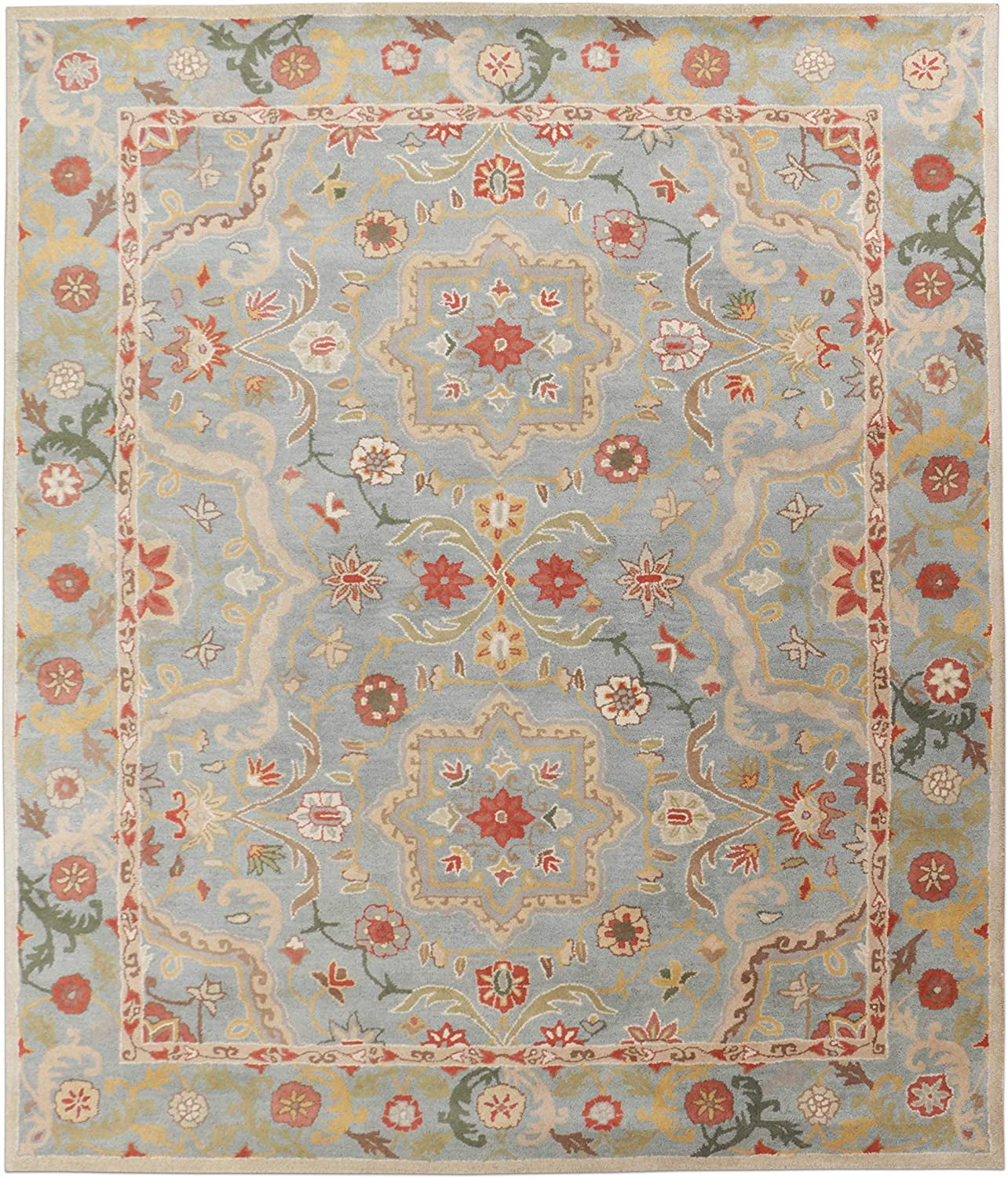 New Abra Porcelain Blue Traditional Parsian Old Style Handmade Tufted ...