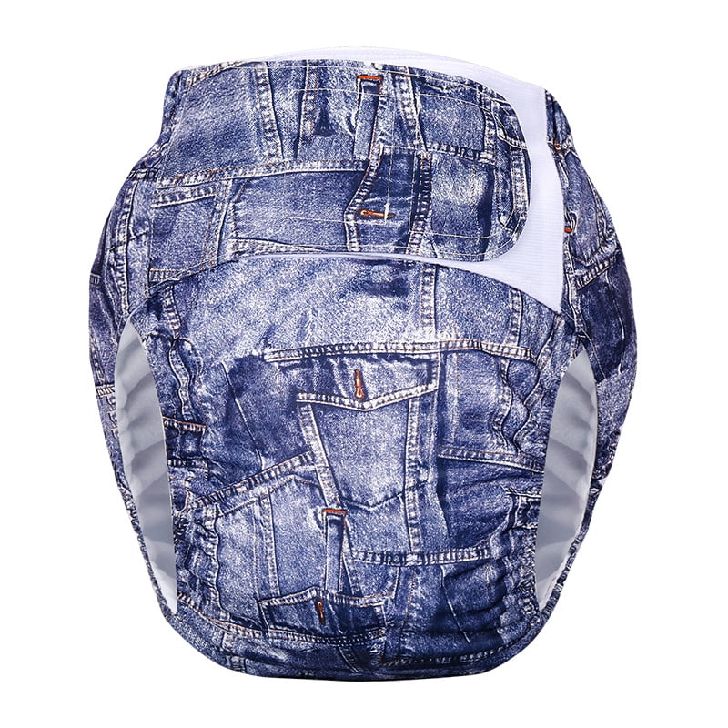 New Adult Cloth Diapers Velcro Diapers Washable Side Leak-proof Diapers ...