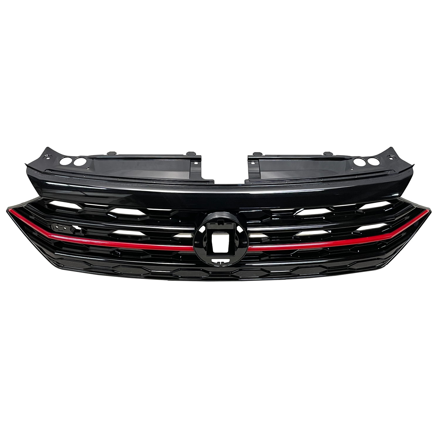 New Aftermarket Black W/Red Molding Front Grille 17A853651ADCEE One ...