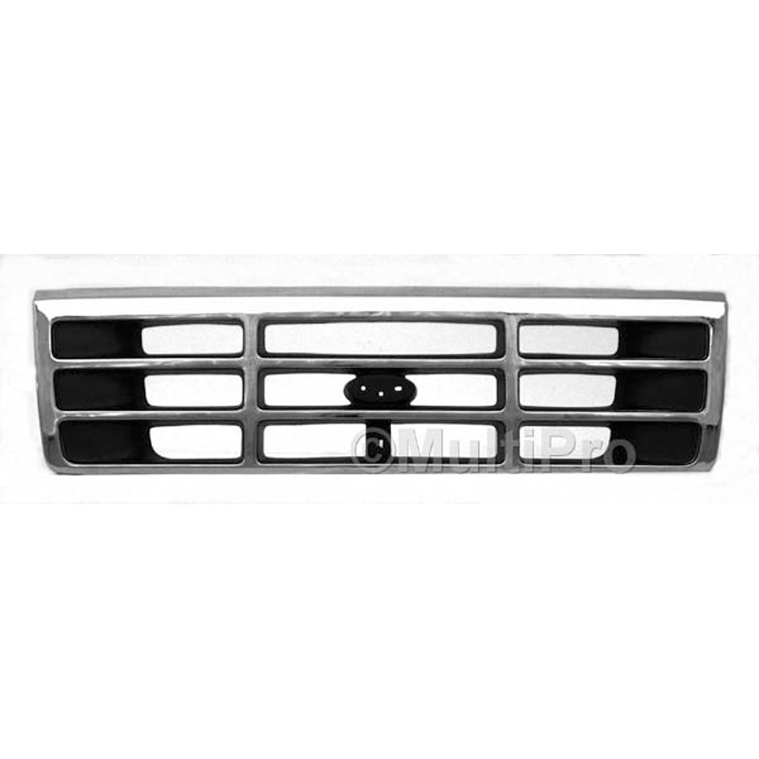 New Aftermarket Front Grille Chrome/Black F4TZ8200A P fits 1992-1996 ...