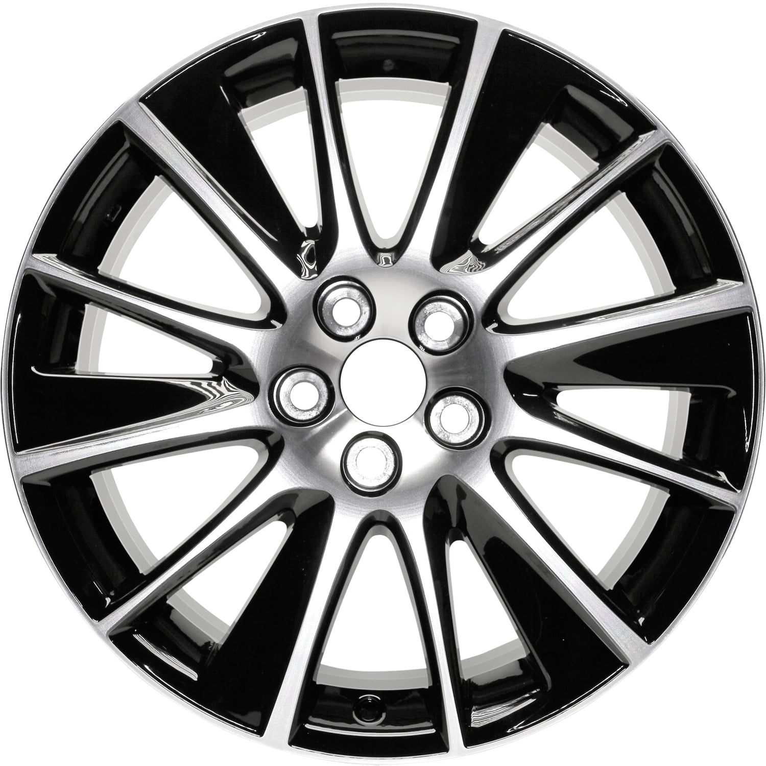 New Aftermarket Machined and Painted Gloss Black Aluminum Wheel 19 x 7. ...