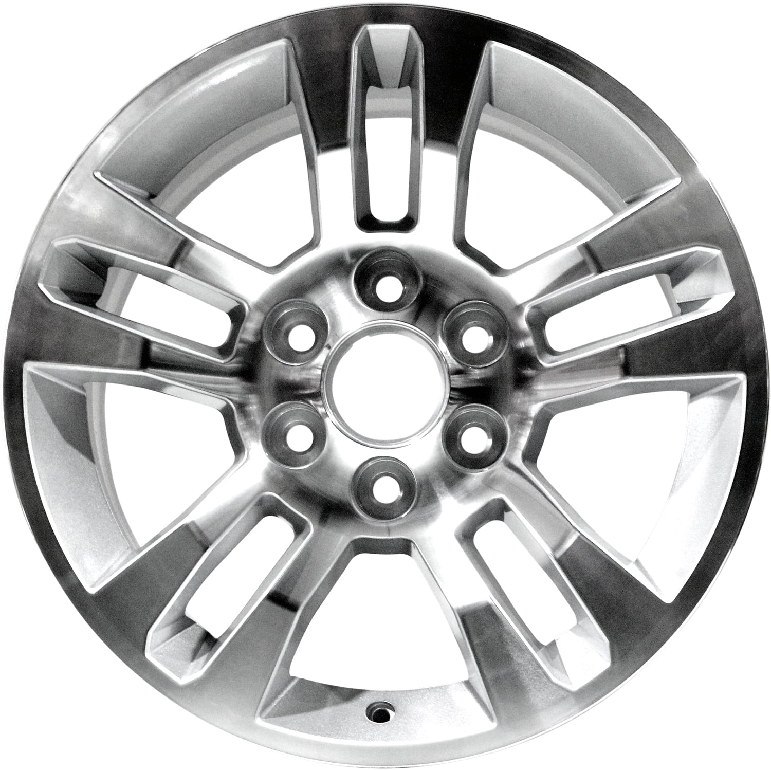 New Aftermarket Machined and Painted Silver Aluminum Wheel 18 x 8.5 ...